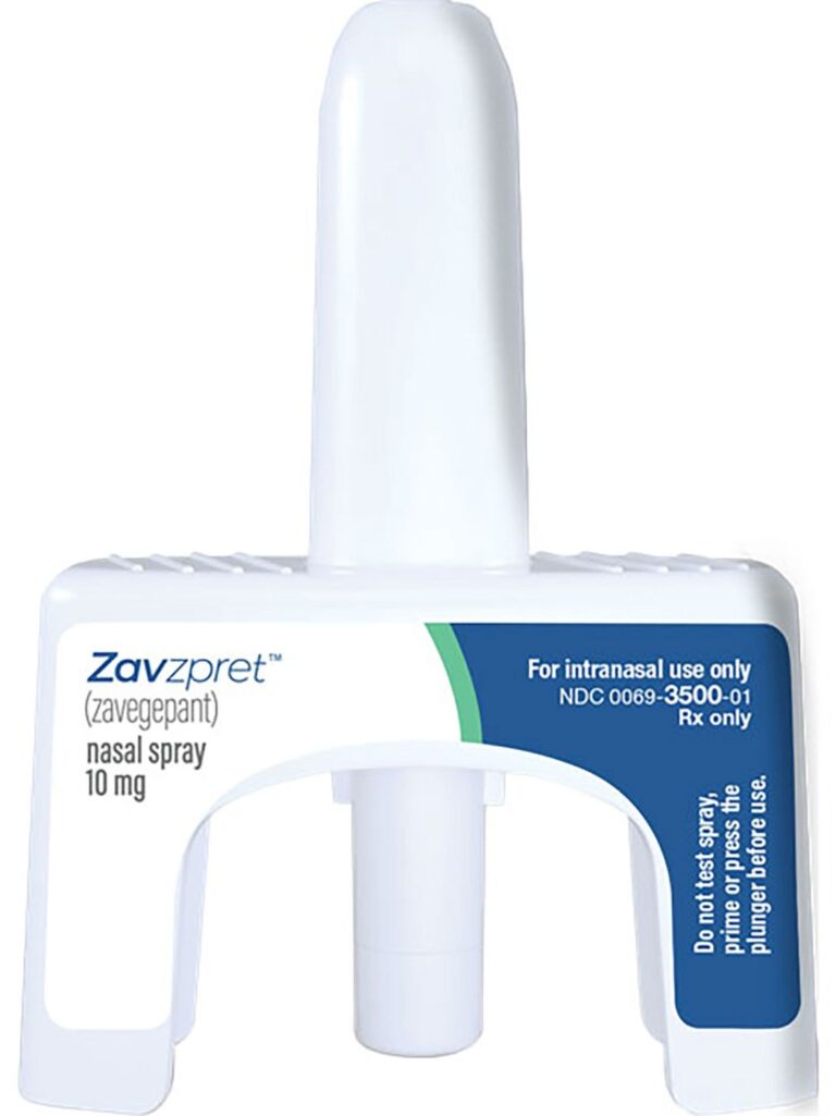 Das nasale Migränespray ZAVZPRET™ von Pfizer ist das erste, das von der ...